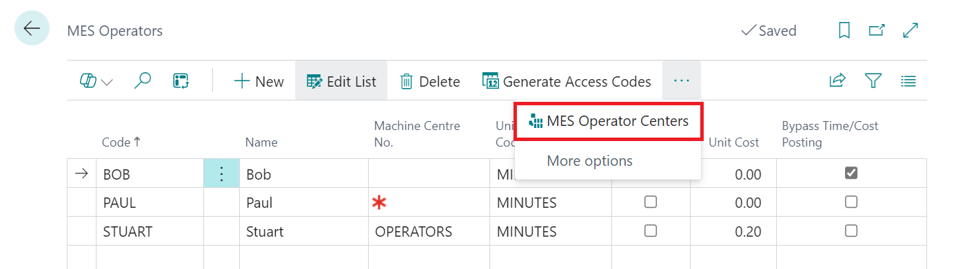 Clever Dynamics - MES Operators